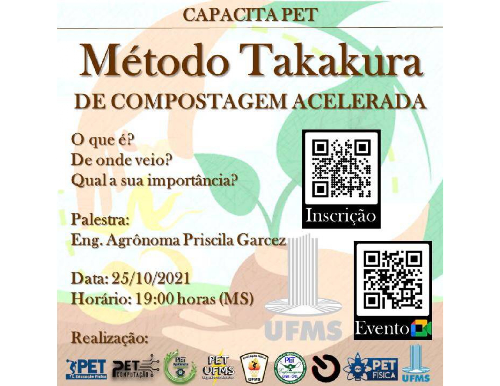 » Minicurso “Método Takakura de compostagem acelerada”